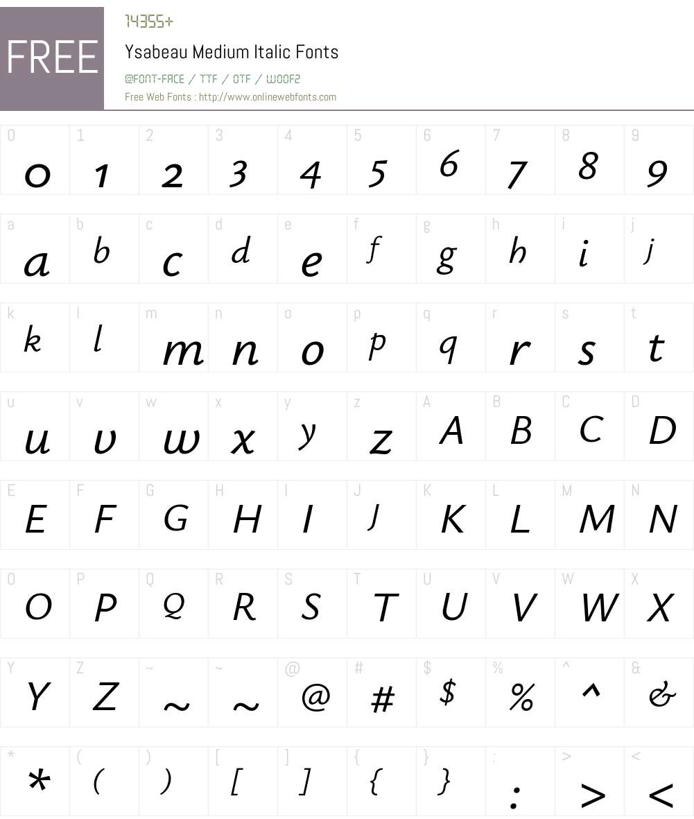 Ysabeau Medium 2.002 Fonts Free Download - OnlineWebFonts.COM