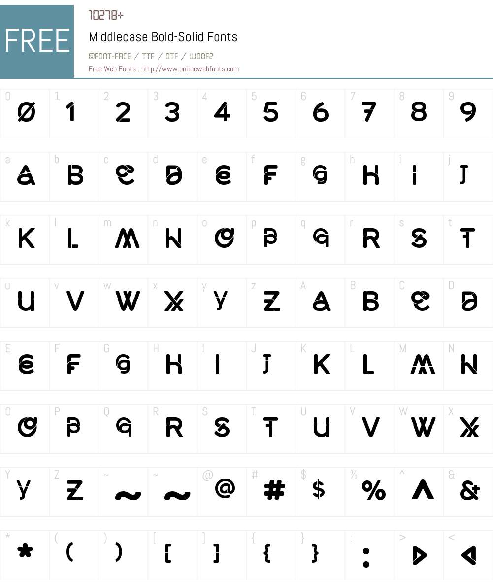 Middlecase Bold-Solid 001.000 Fonts Free Download - OnlineWebFonts.COM