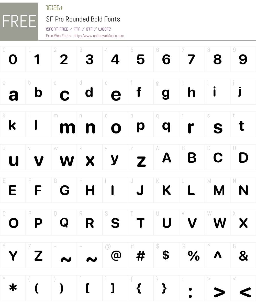 SF Pro Rounded Bold 15.0d5e5 Fonts Free Download - OnlineWebFonts.COM