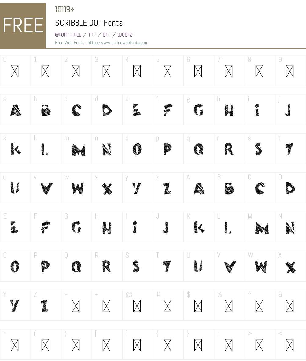 SCRIBBLE DOT 1.001;Fontself Maker 3.5.7 Fonts Free Download ...
