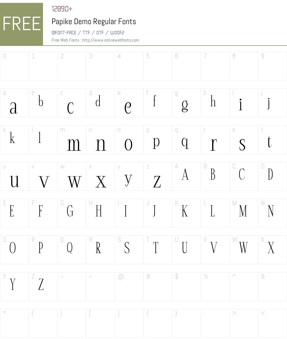 Papike Demo 1.000 Fonts Free Download - OnlineWebFonts.COM