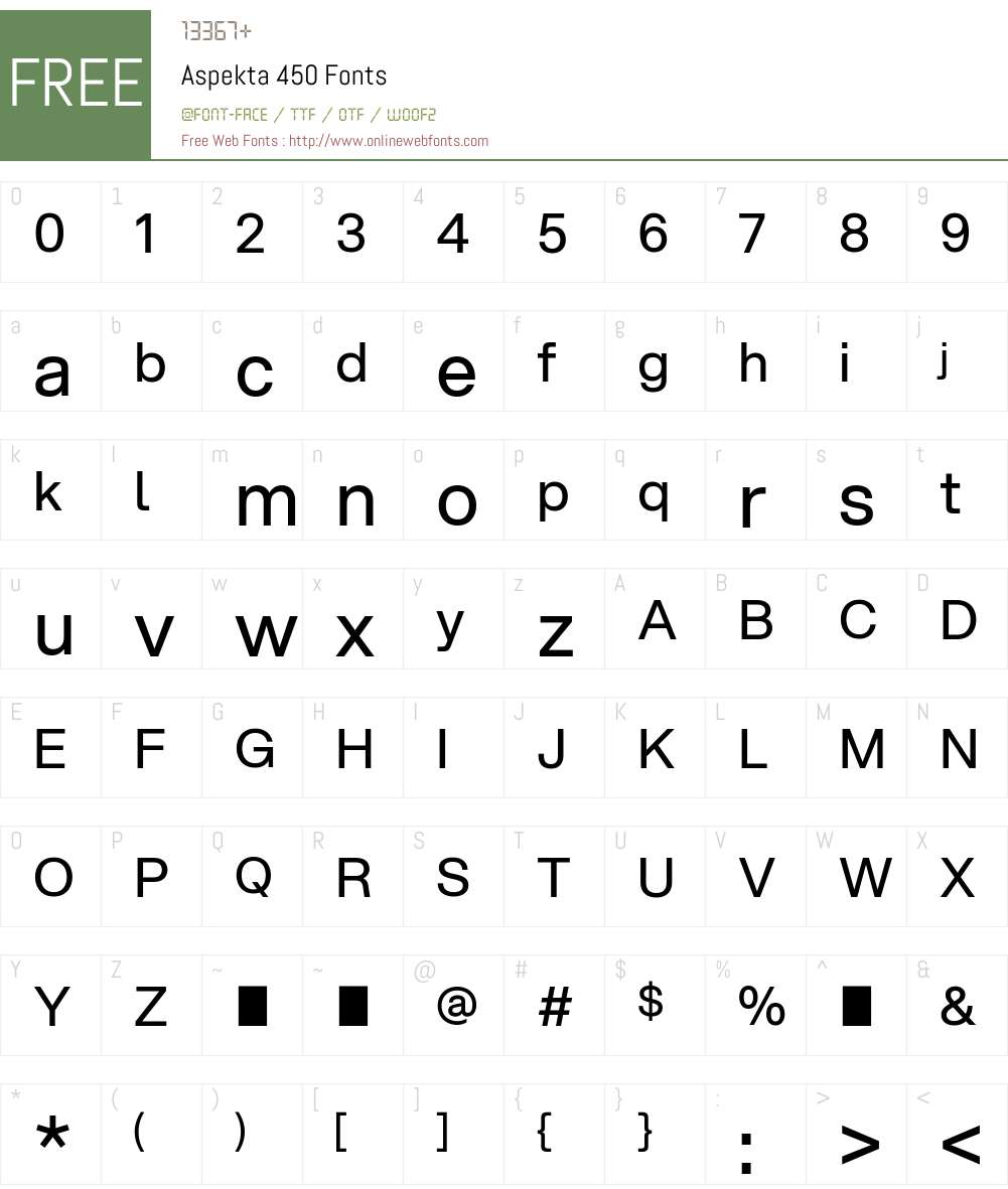 Aspekta 450 2.000 Fonts Free Download - OnlineWebFonts.COM