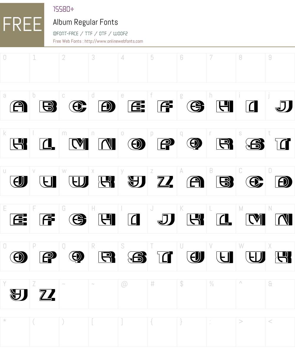 Album Regular 1.000 Fonts Free Download - OnlineWebFonts.COM
