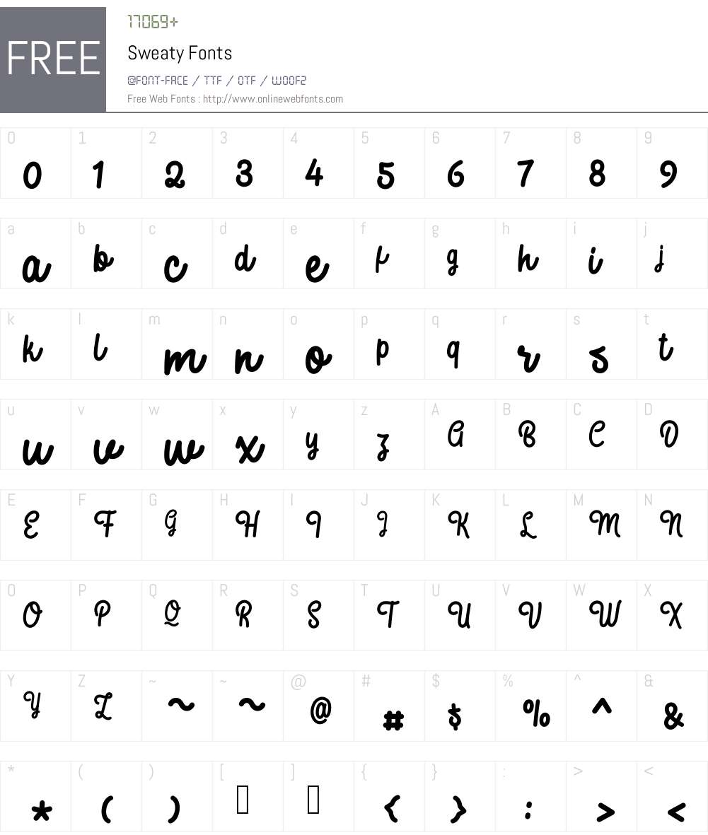 Sweaty 001.000 Fonts Free Download - OnlineWebFonts.COM