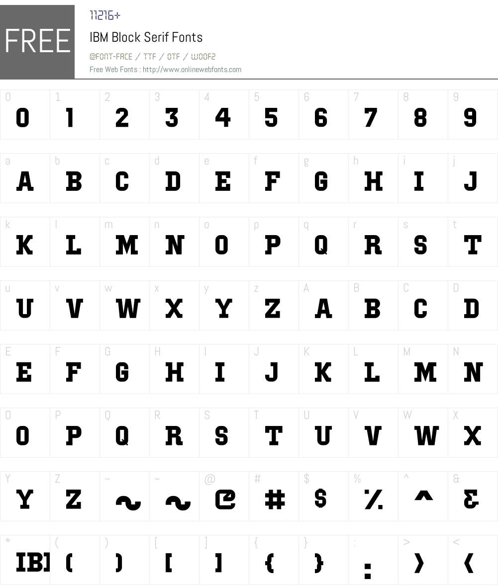 IBM Block Serif 001.000 Fonts Free Download - OnlineWebFonts.COM