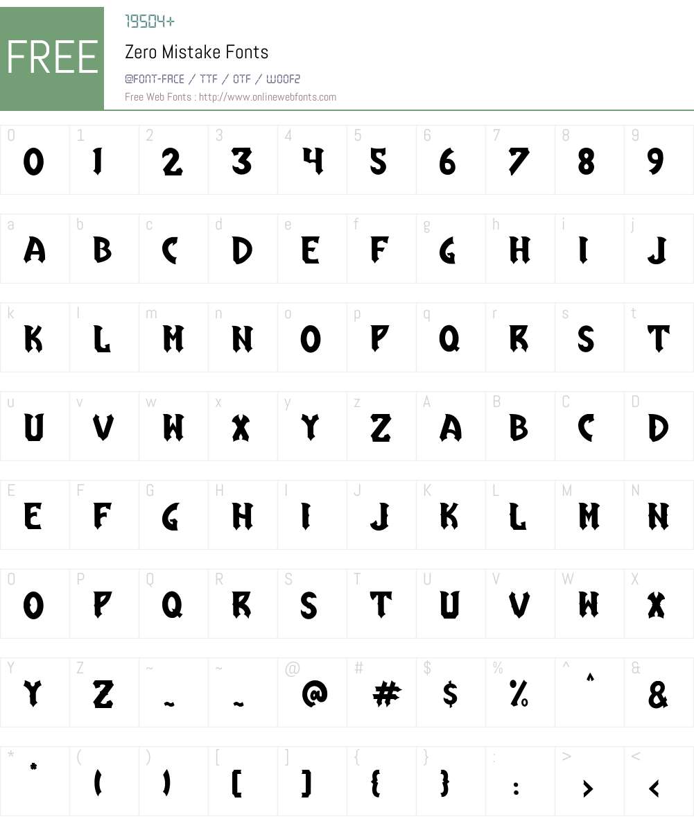 Zero Mistake 1.001;Fontself Maker 3.5.4 Fonts Free Download ...
