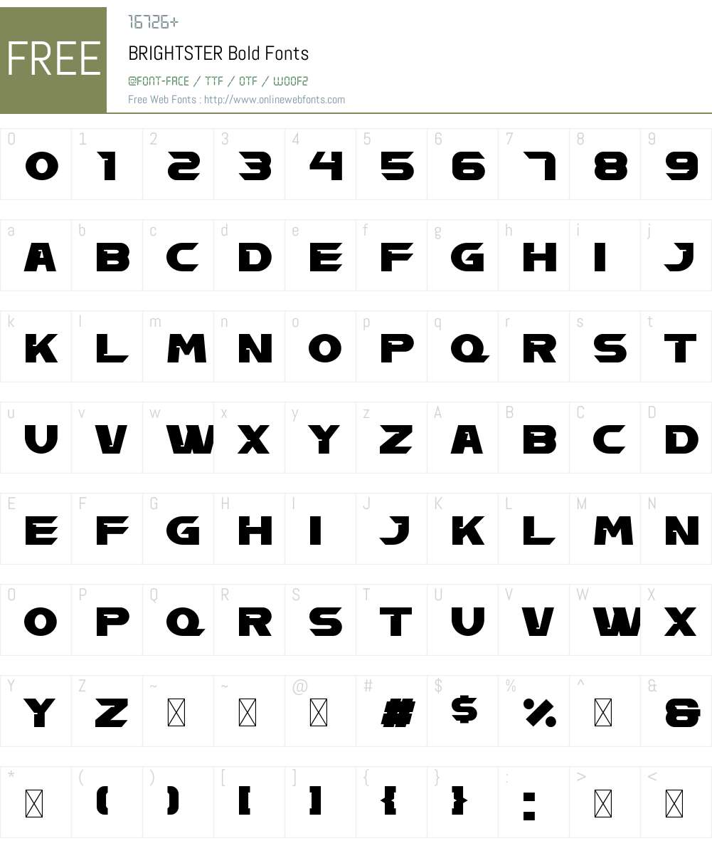 BRIGHTSTER 1.001;Fontself Maker 3.5.8 Fonts Free Download - OnlineWebFonts.COM