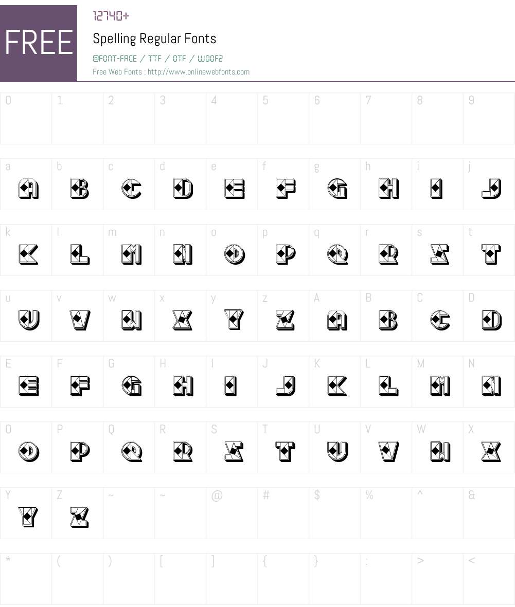 Spelling 1.000 Fonts Free Download - OnlineWebFonts.COM