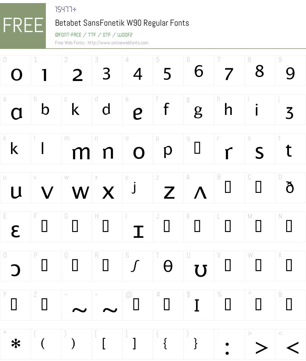 Betabet SansFonetik W90 Regular 4.10 Fonts Free Download ...