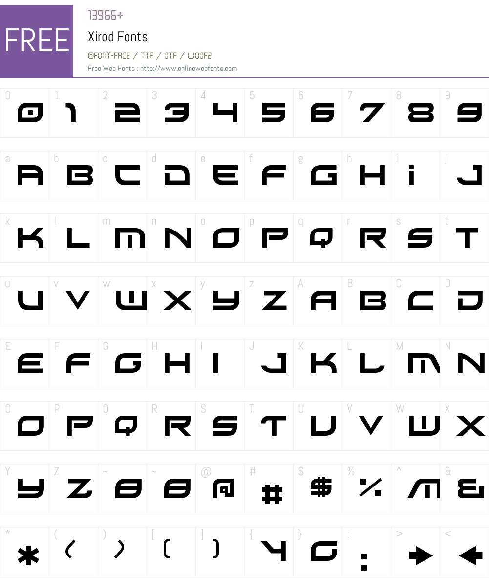 Xirod 1.0 Fonts Free Download - OnlineWebFonts.COM
