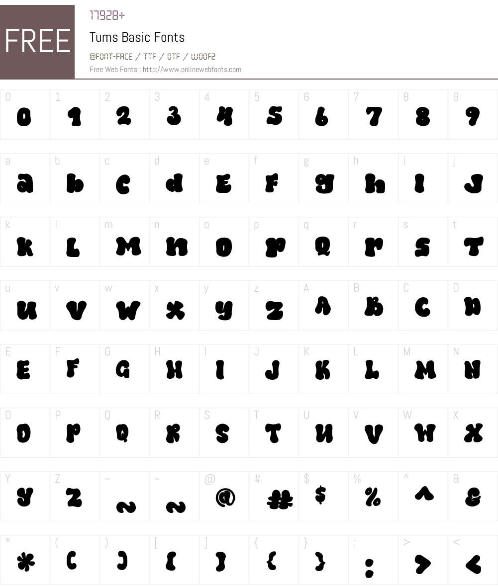 Tums Basic 1.003;Fontself Maker 3.5.7 Fonts Free Download - OnlineWebFonts.COM