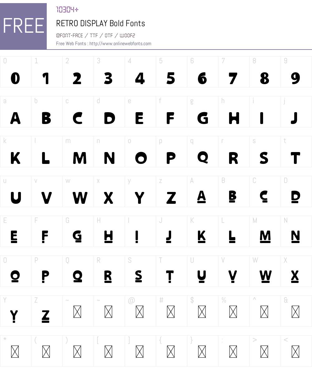 RETRO DISPLAY 1.001;Fontself Maker 3.5.7 Fonts Free Download ...