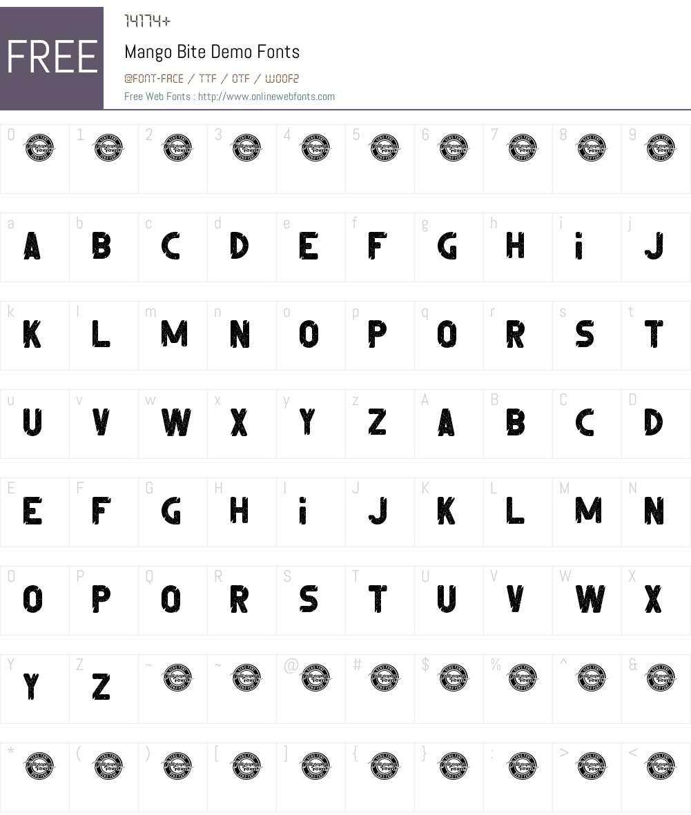 Mango Bite Demo 1.001;Fontself Maker 3.5.7 Fonts Free Download - OnlineWebFonts.COM
