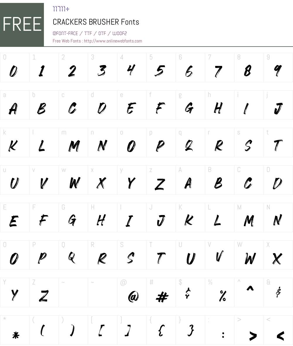 CRACKERS BRUSHER 1.00;May 15, 2019;FontCreator 11.5.0.2430 64-bit Fonts ...