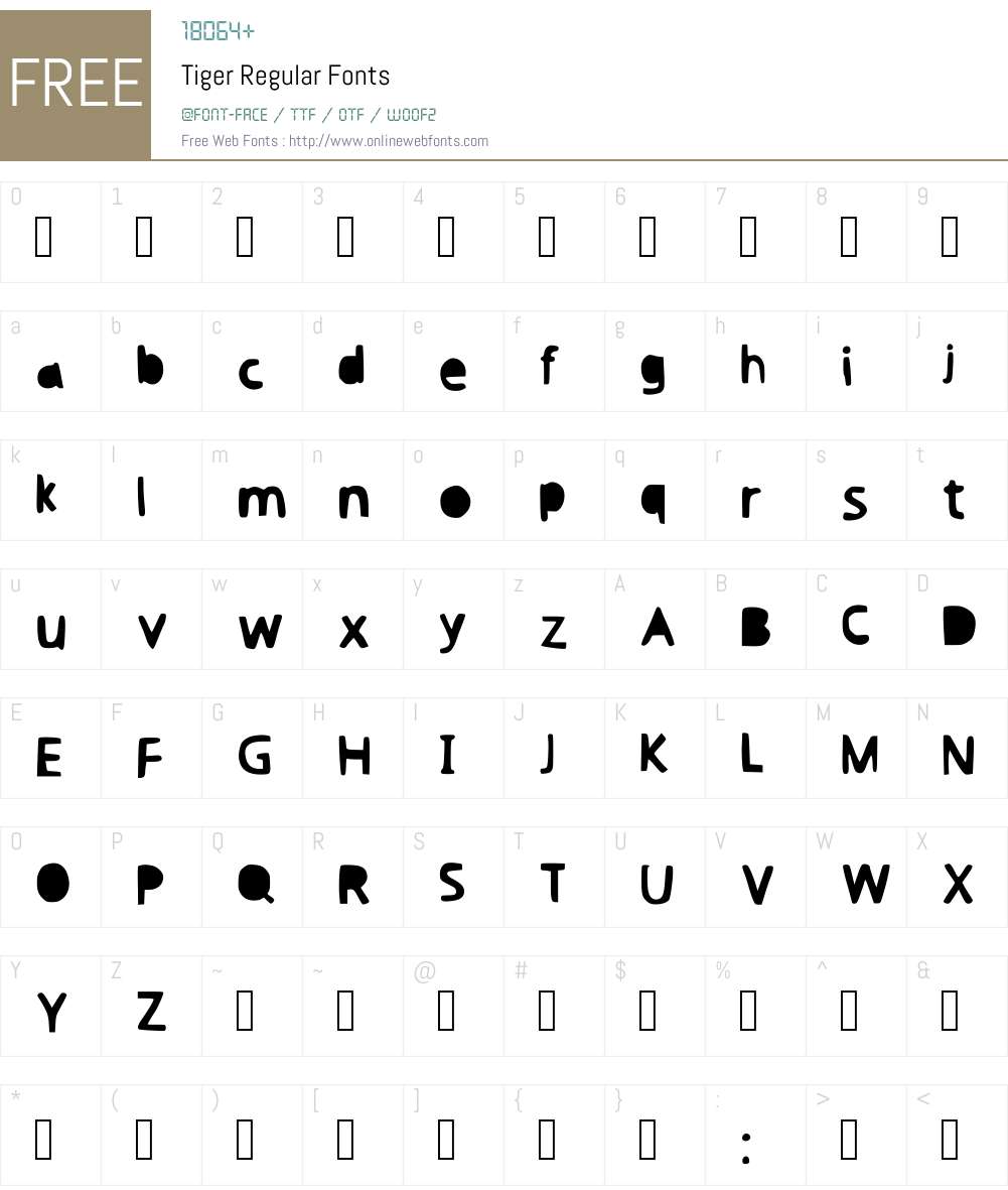 Tiger Regular 001.001 Fonts Free Download - OnlineWebFonts.COM