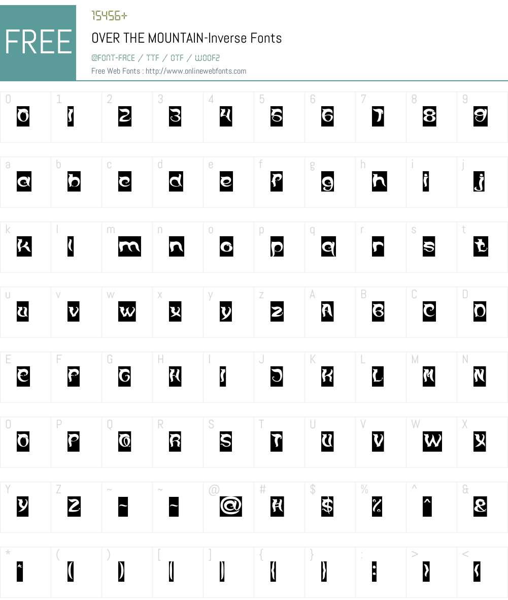 OVER THE MOUNTAIN-Inverse 1.00;March 20, 2019;FontCreator 11.5.0.2430 ...
