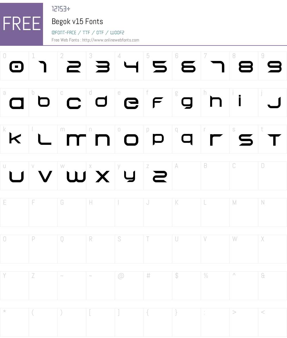 Begok v15 1.00 November 29, 2015, initial release Fonts Free Download ...