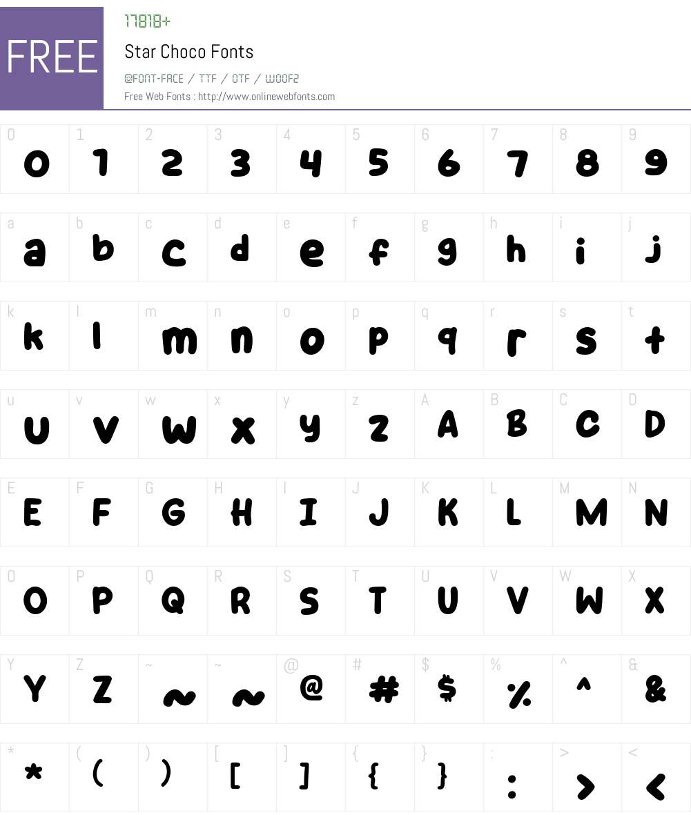 Star Choco 1.000 Fonts Free Download - OnlineWebFonts.COM