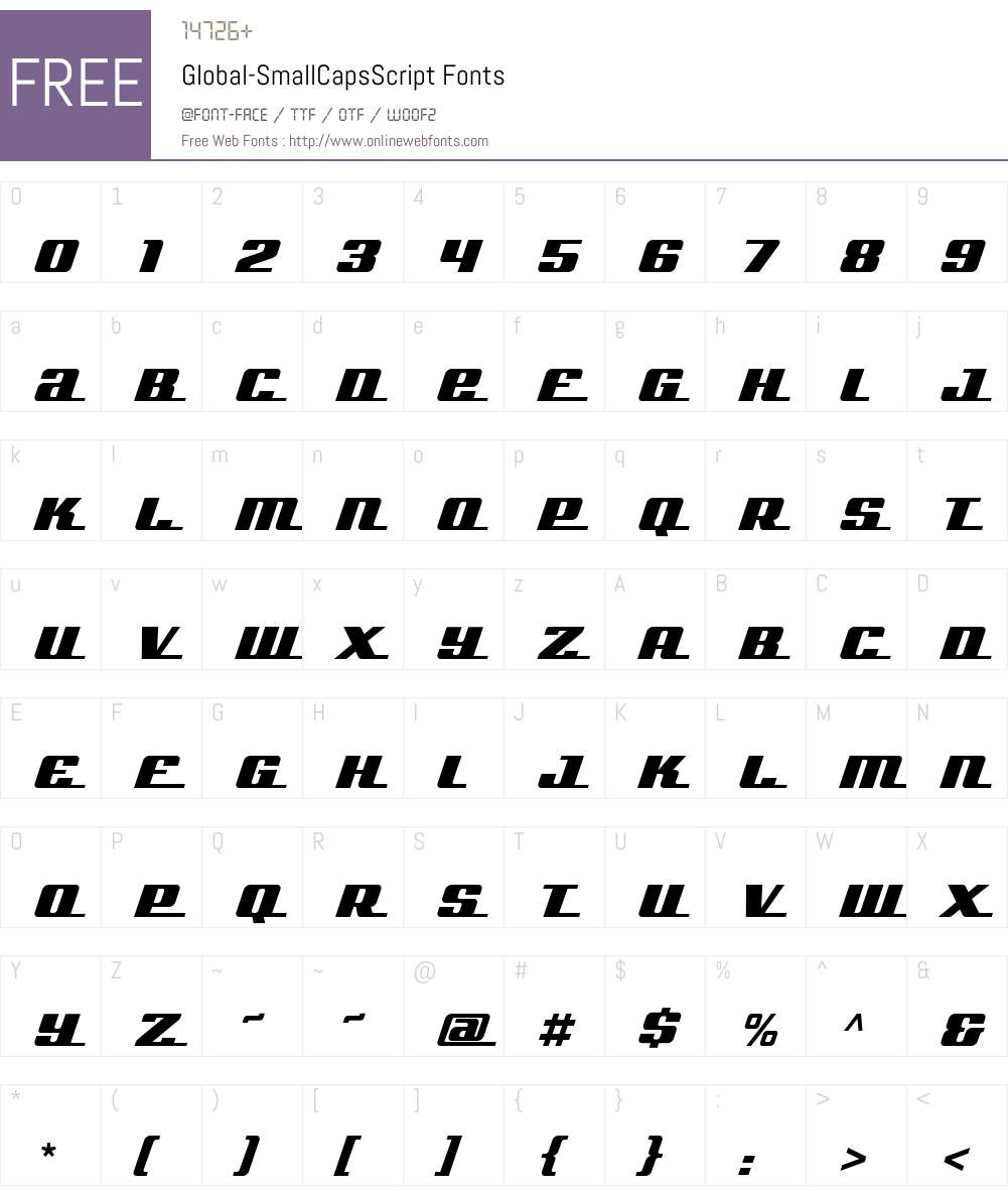 Global-SmallCapsScript 001.000 Fonts Free Download - OnlineWebFonts.COM