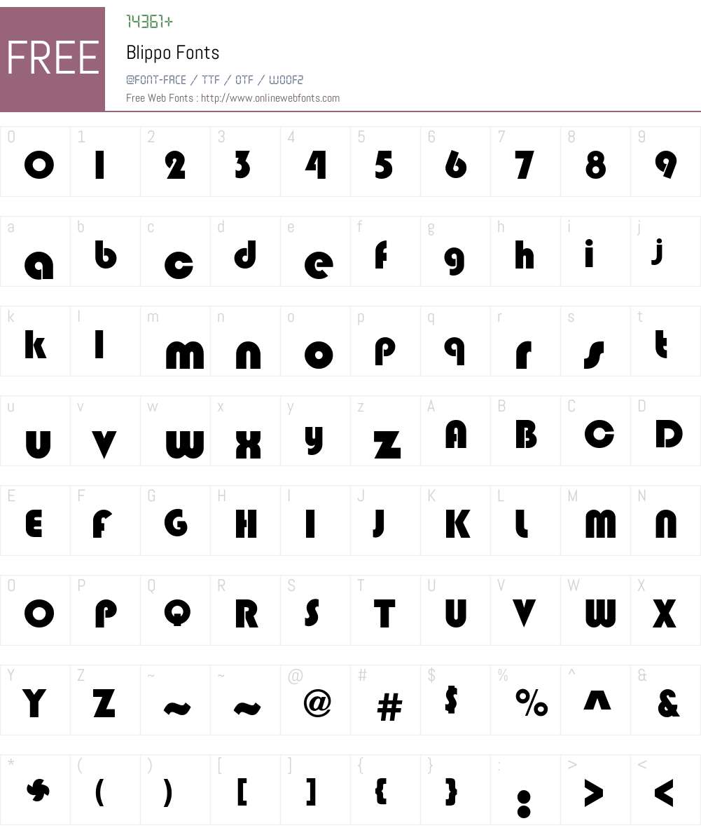 Blippo Converted from U:HOMEPEARCEATTTFONTSST000007.TF1 by ALLTYPE ...