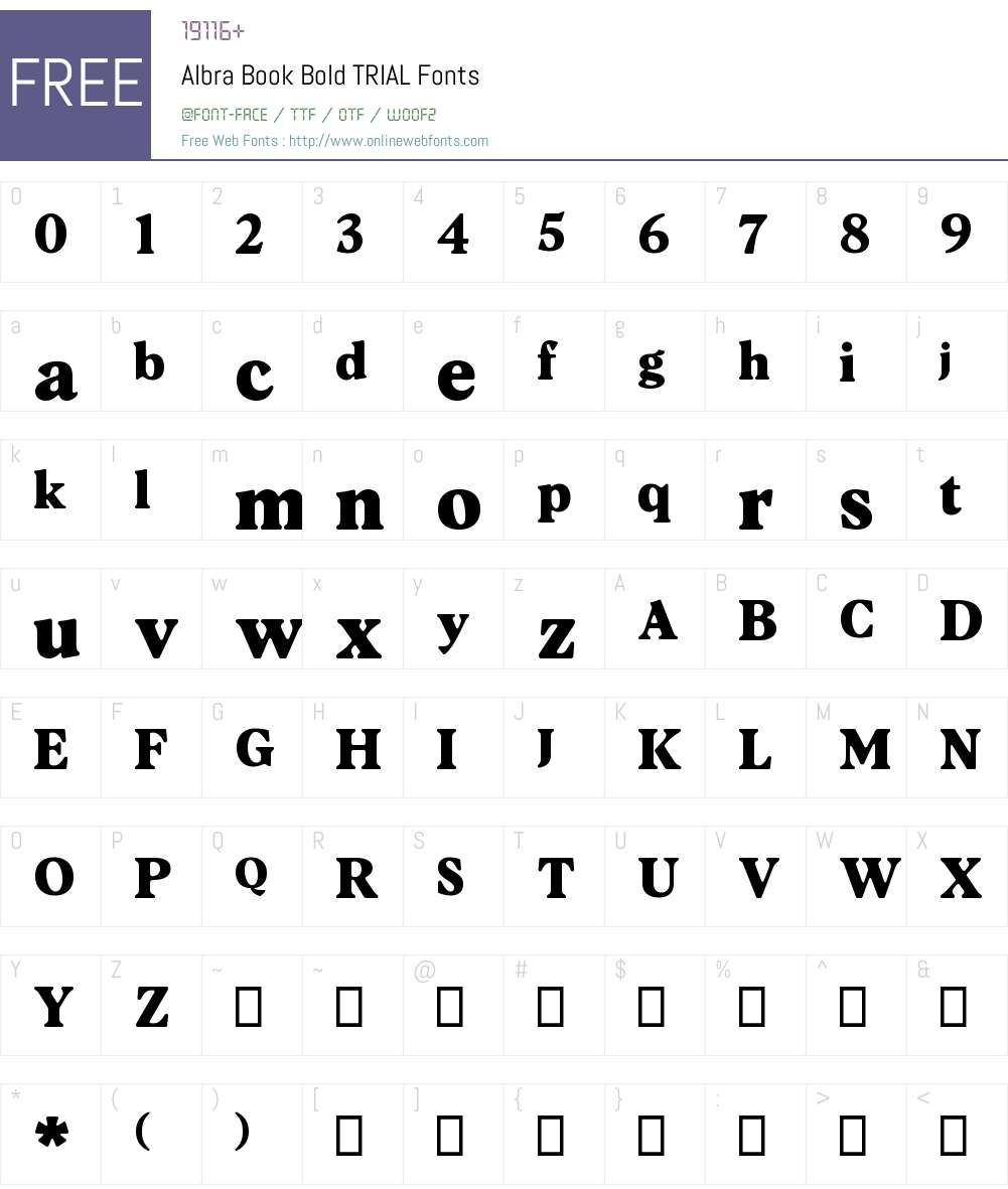 Albra Book TRIAL Bold TRIAL 1.00 Fonts Free Download - OnlineWebFonts.COM