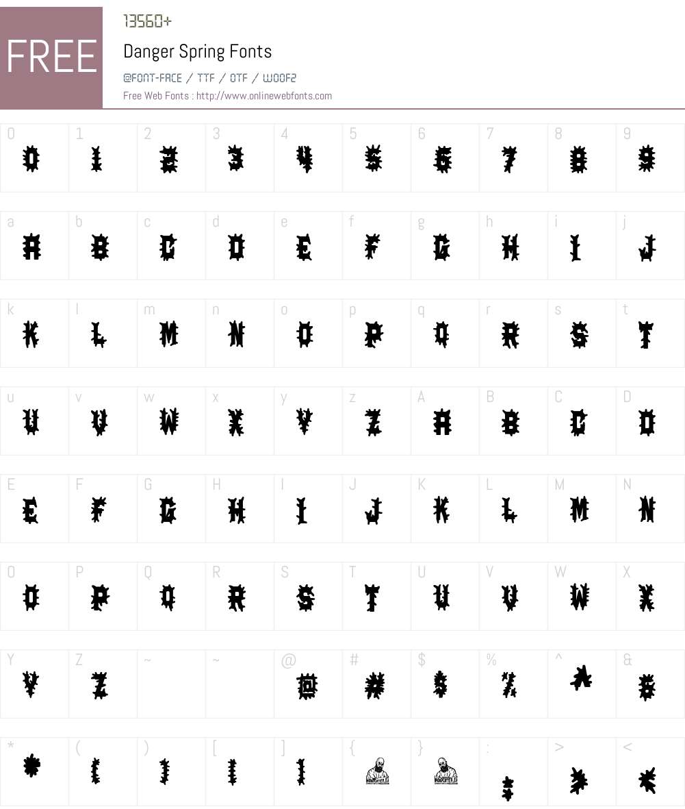 Danger Spring 1.00;March 20, 2022;FontCreator 11.0.0.2388 64-bit Fonts ...