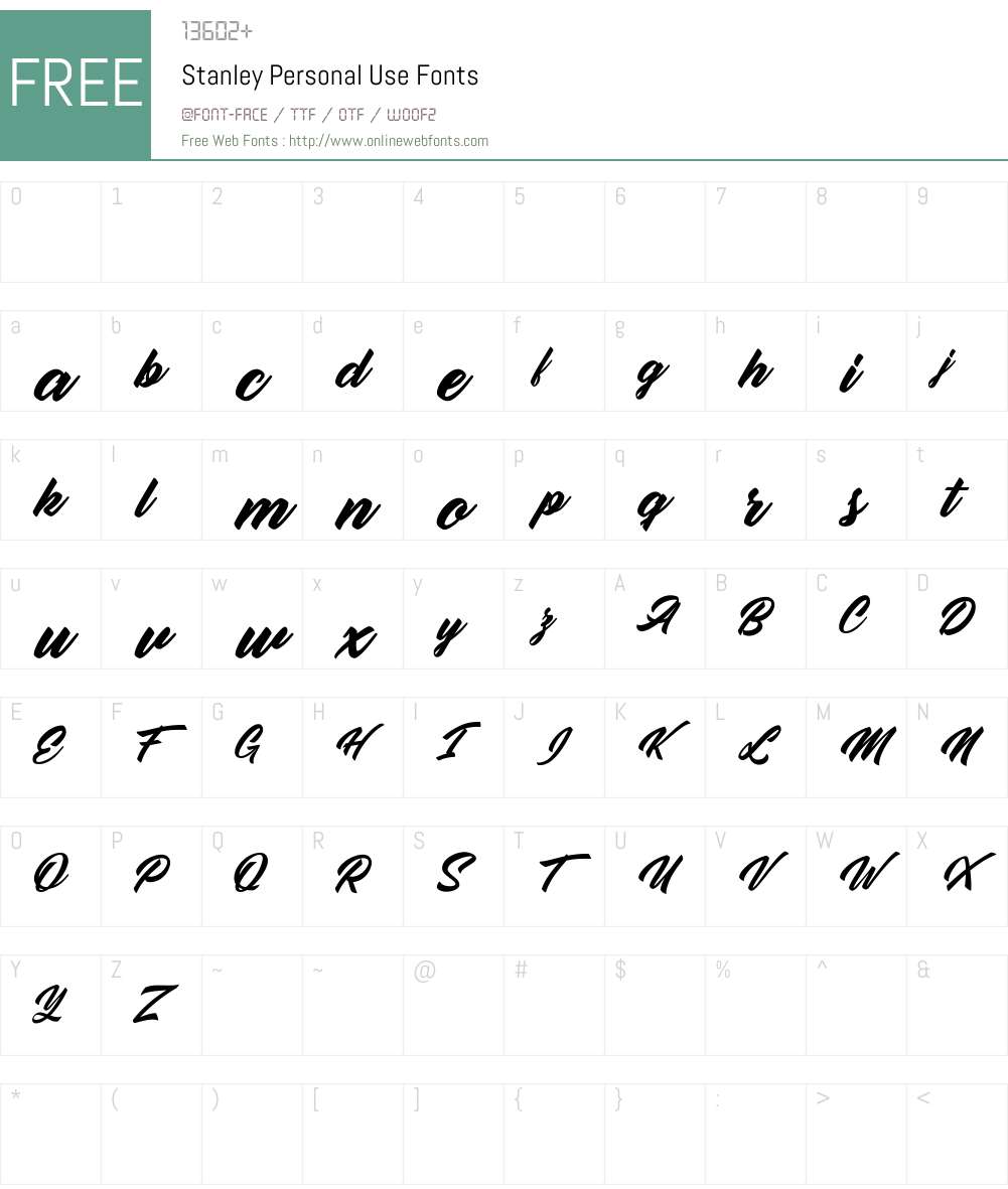 Stanley Personal Use 1.000 Fonts Free Download - OnlineWebFonts.COM