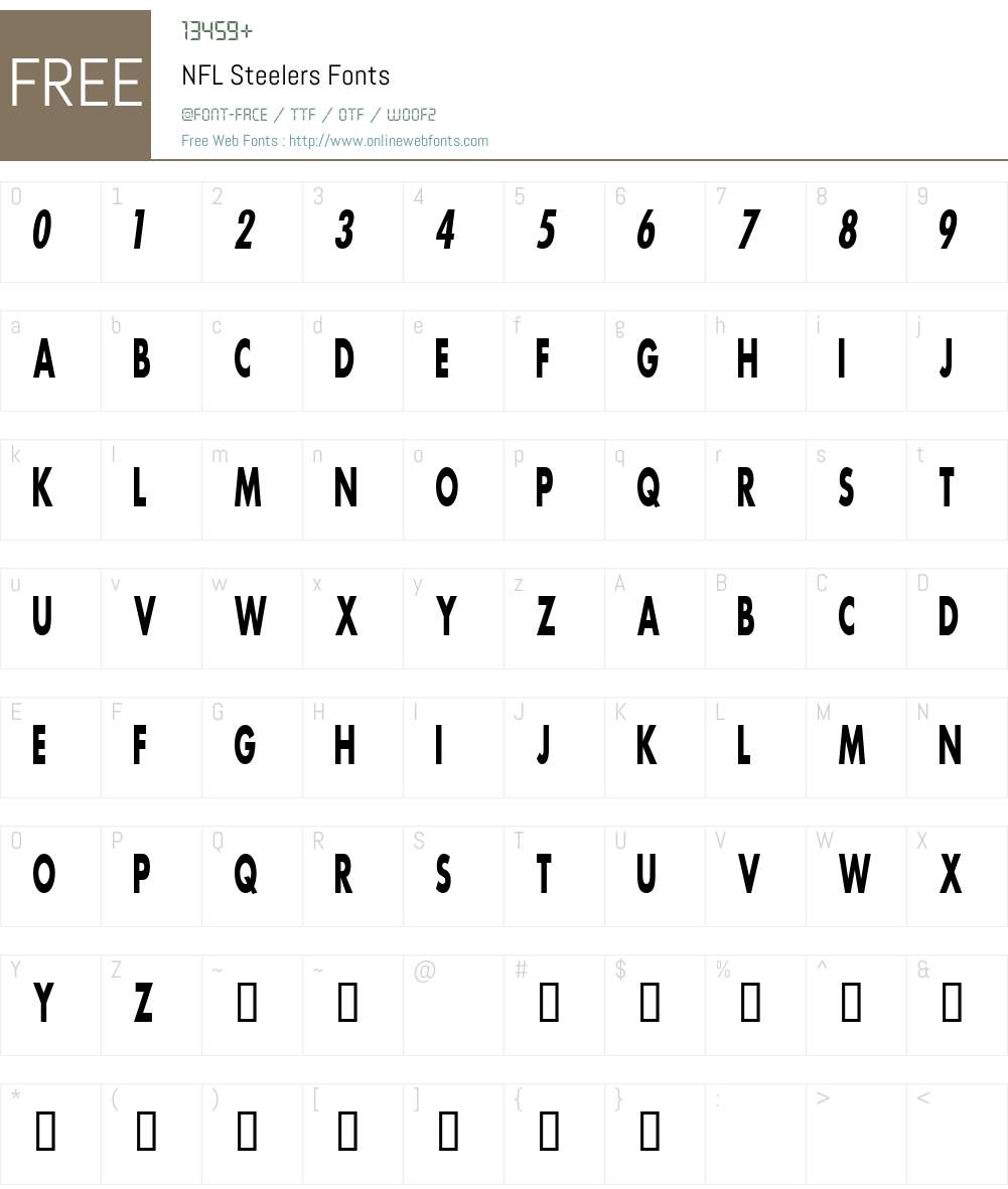 NFL Steelers Macromedia Fontographer 4.1 1/20/05 Fonts Free Download ...