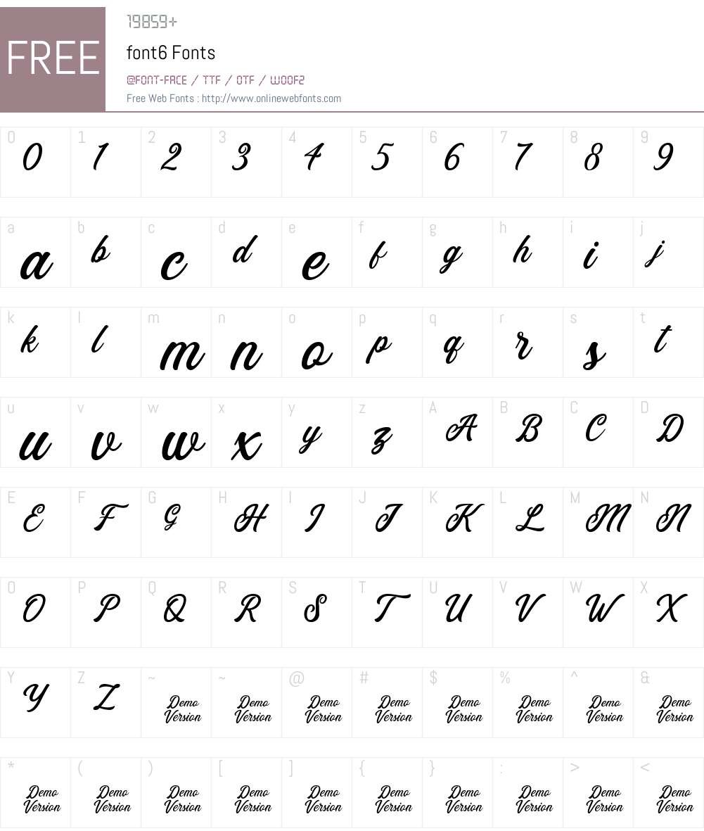 font6 1.000;PS 001.001;hotconv 1.0.56 Fonts Free Download ...