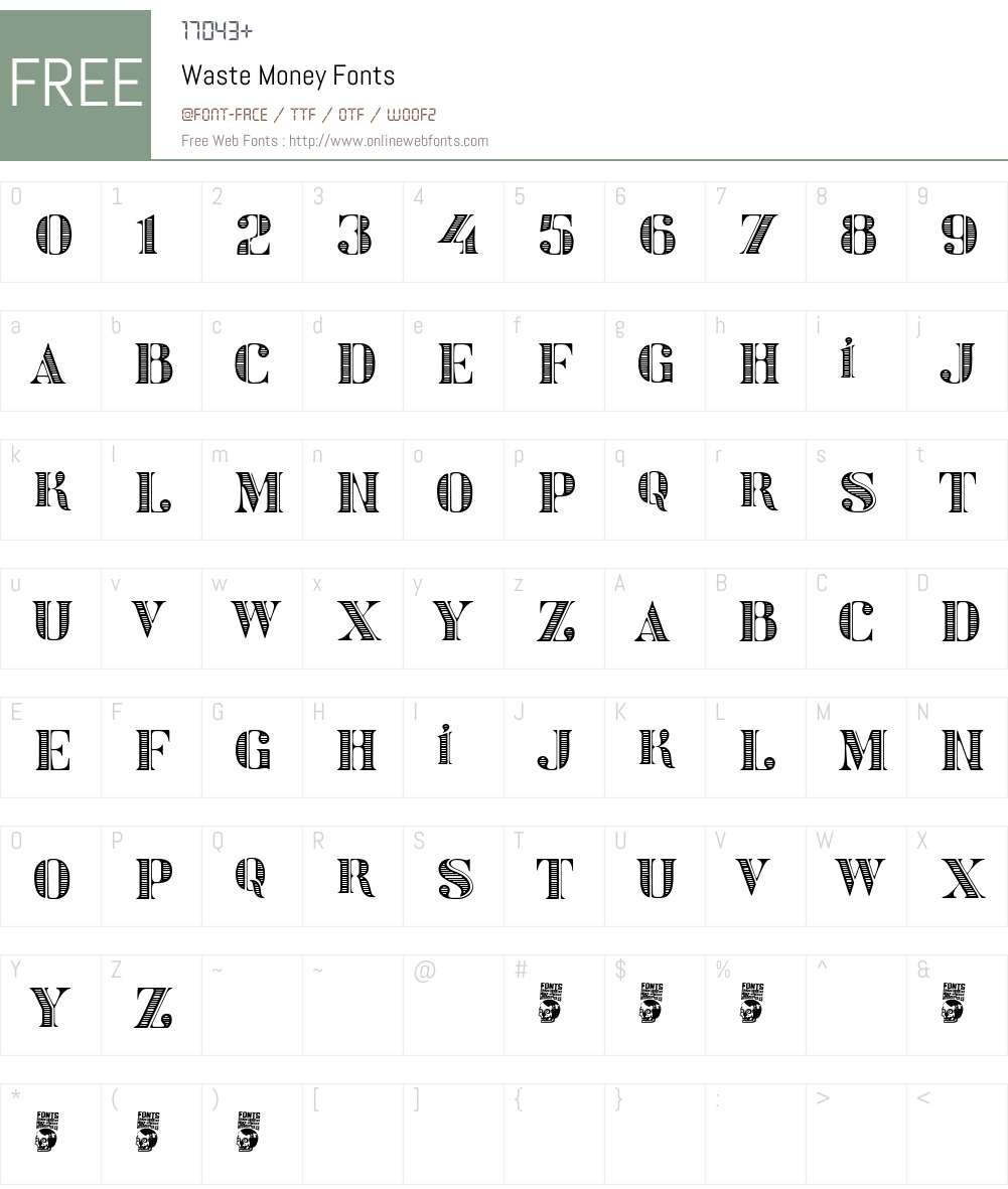 Waste Money 1.00;January 22, 2019;FontCreator 11.0.0.2388 64-bit Fonts ...