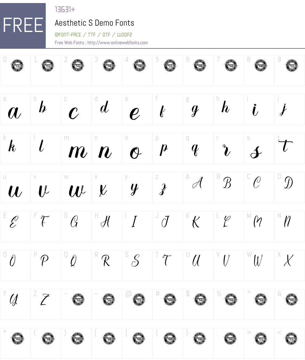 Aesthetic S Demo 1.001;Fontself Maker 3.5.7 Fonts Free Download ...