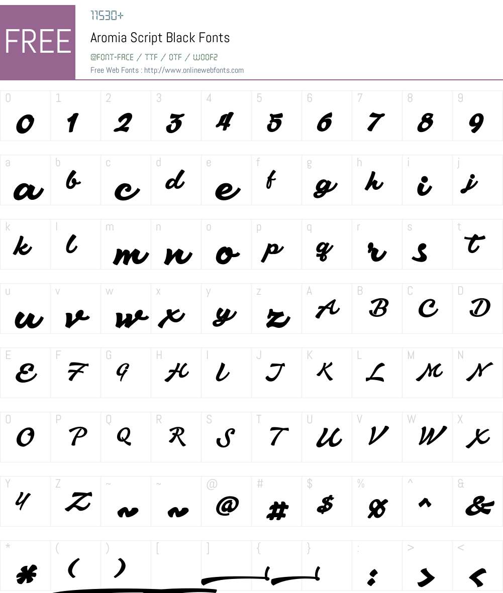 Aromia Script Black 1.000;FEAKit 1.0 Fonts Free Download - OnlineWebFonts.COM
