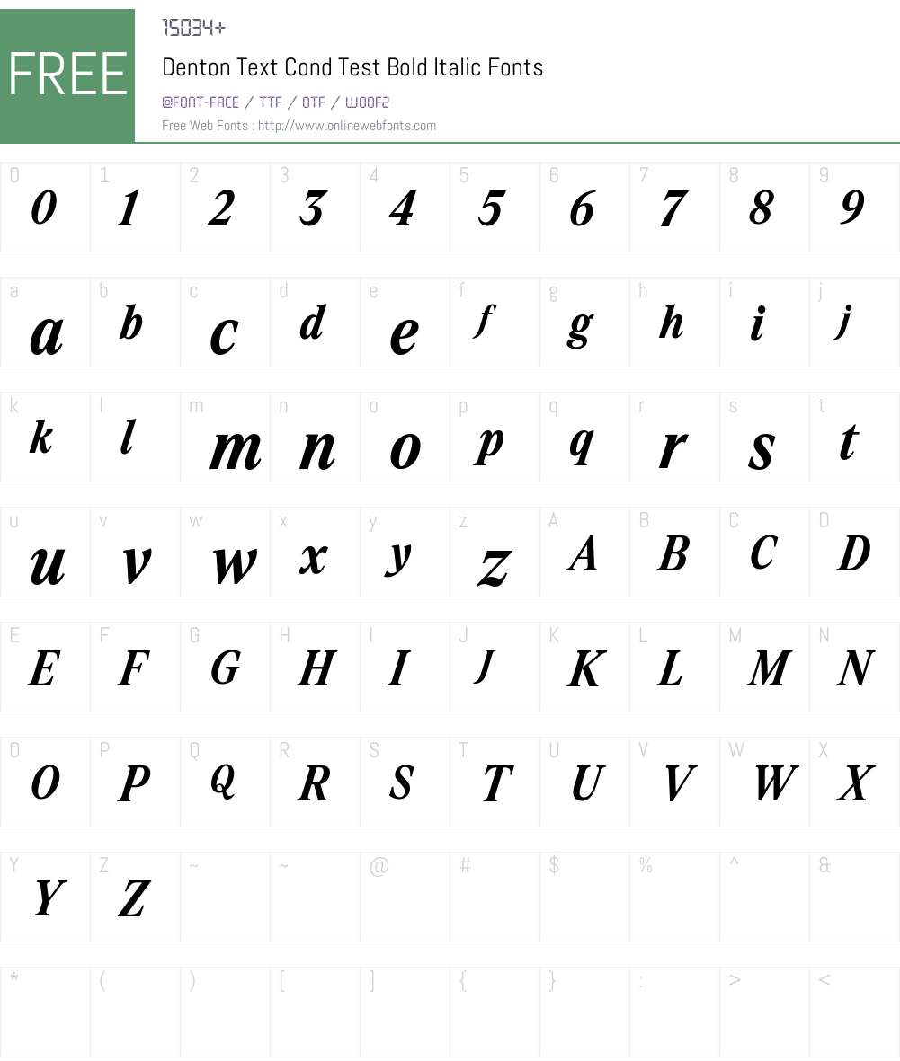 Denton Text Cond Test Bold 1.002;FEAKit 1.0 Fonts Free Download ...