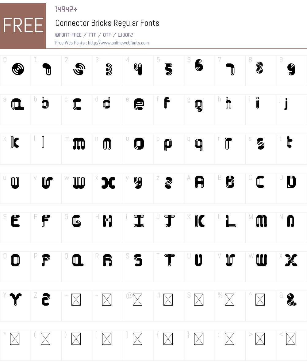 Connector Bricks 1.0 Fonts Free Download - OnlineWebFonts.COM