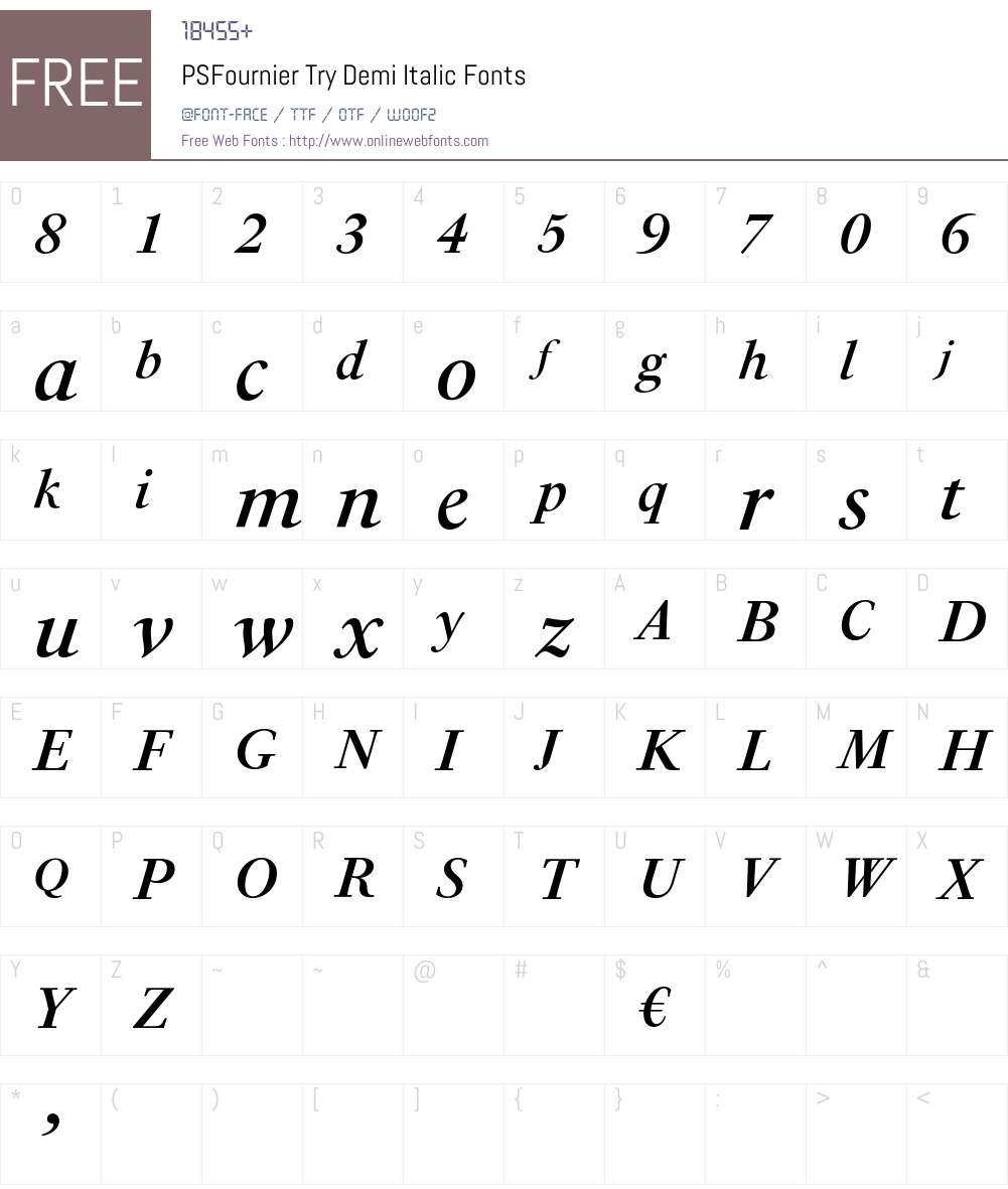 PSFournier Try Demi 1.0 Fonts Free Download - OnlineWebFonts.COM