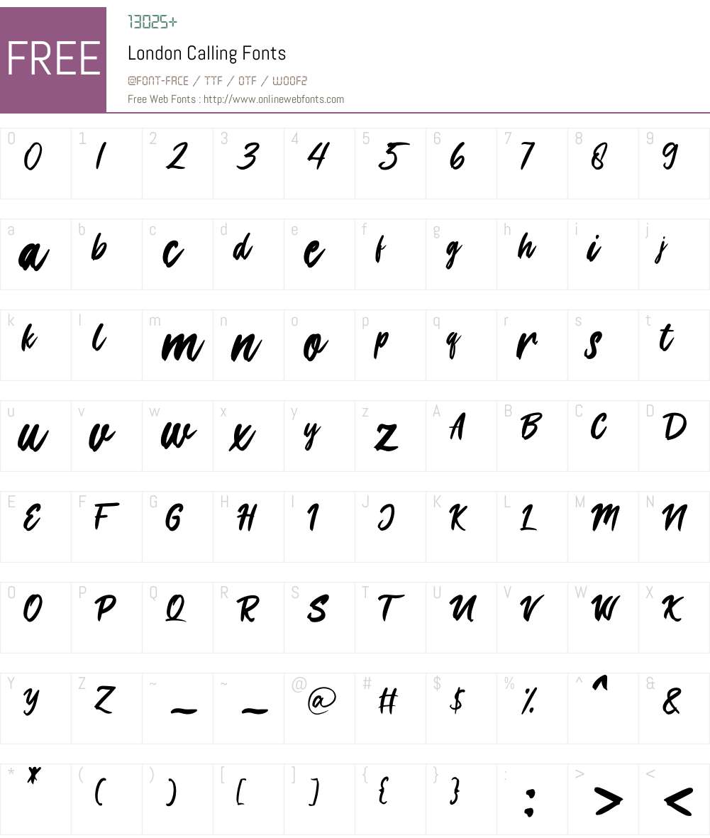 London Calling 1.00;February 18, 2020;FontCreator 11.5.0.2427 64-bit ...