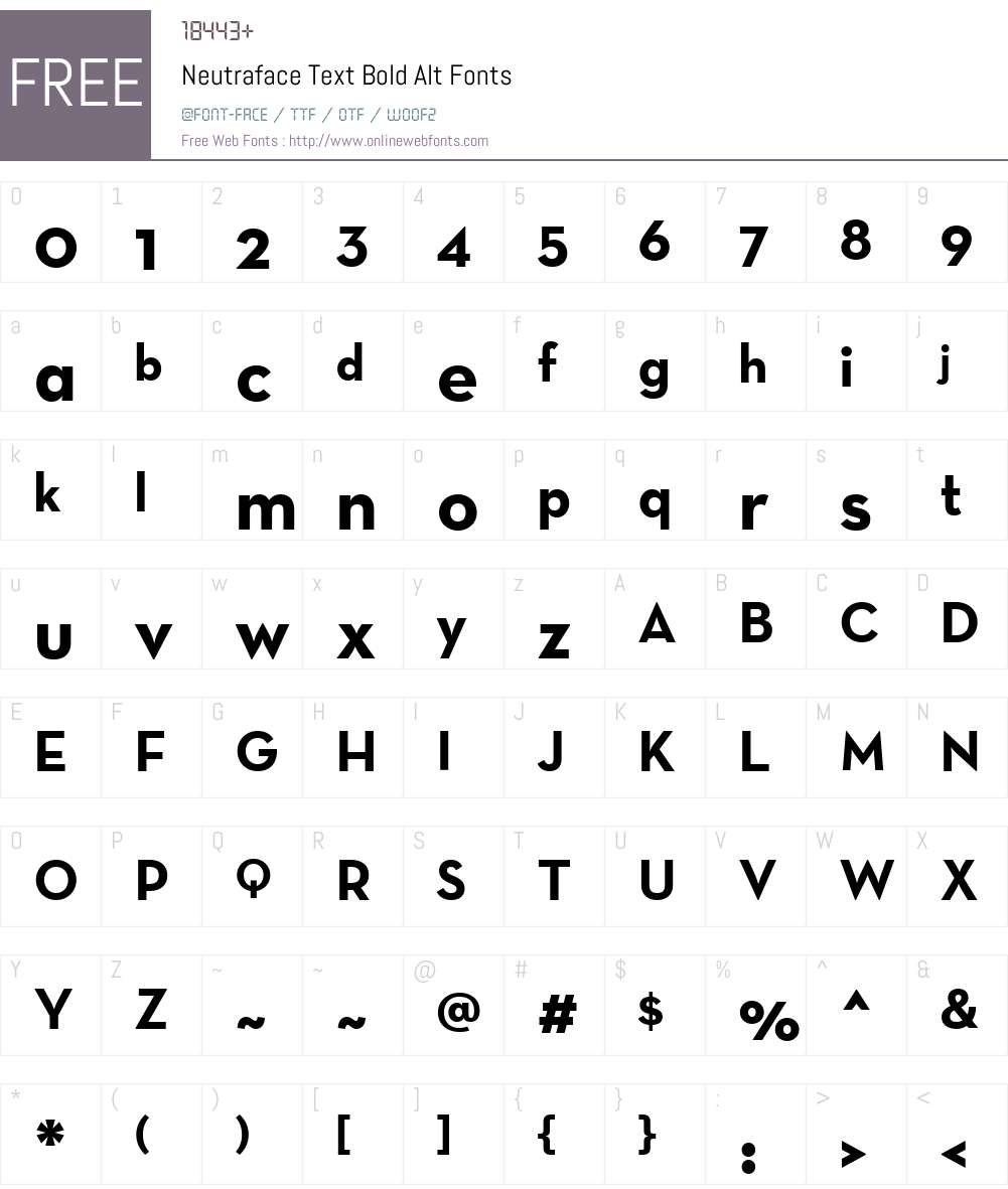 Neutraface Text Bold Alt 003.002 2006 Fonts Free Download ...