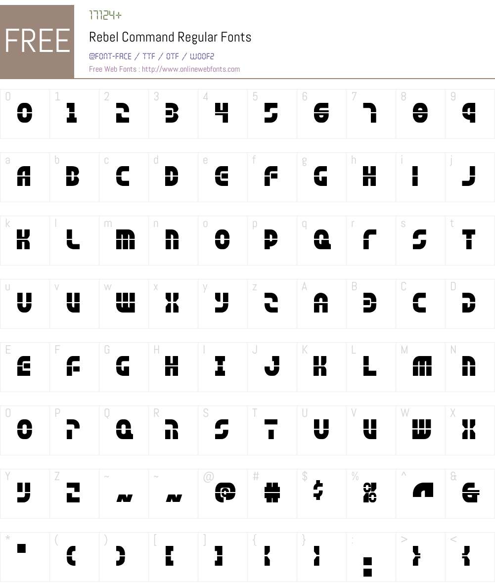 Rebel Command 001.000 Fonts Free Download - OnlineWebFonts.COM