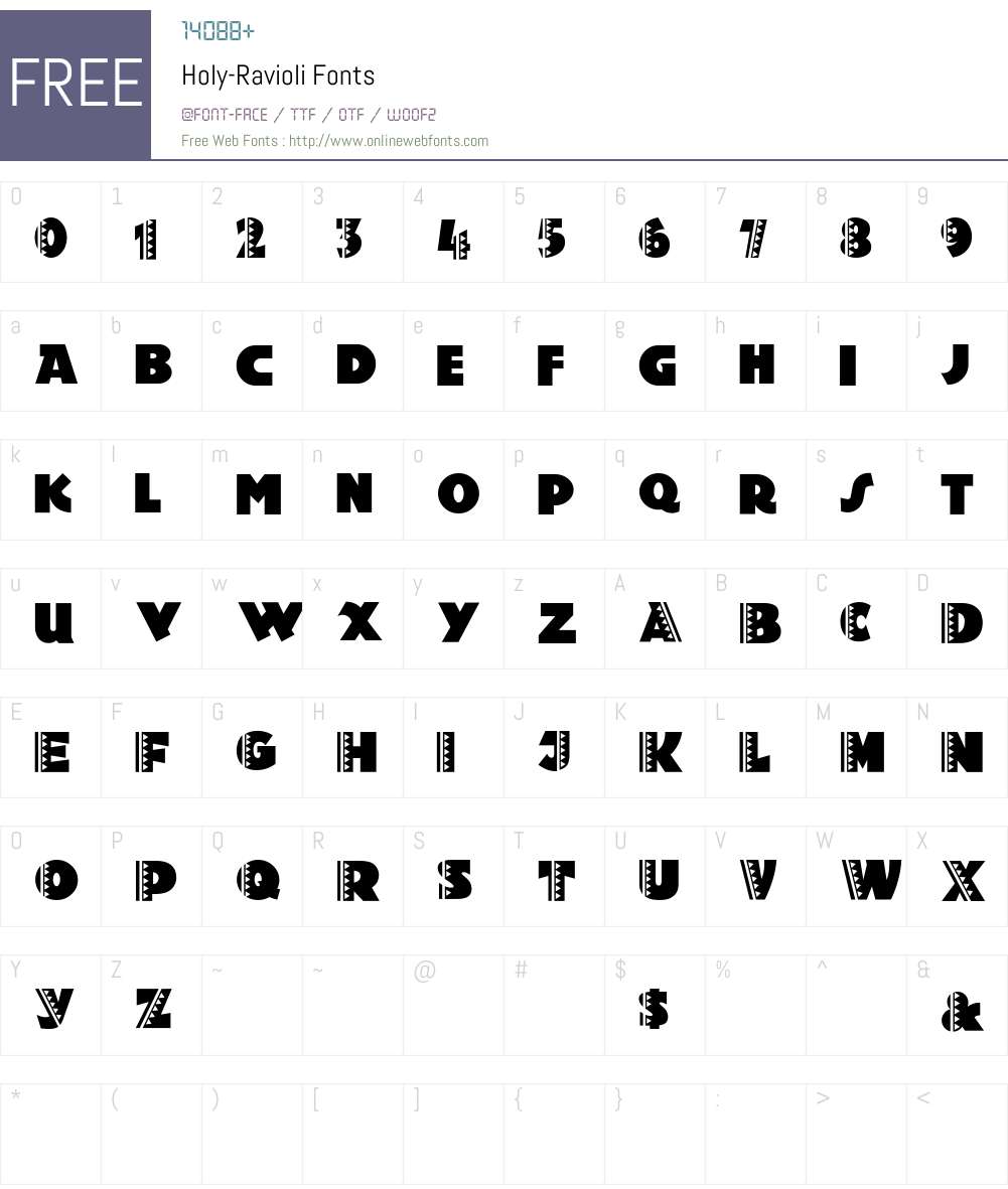 Holy-Ravioli Converted from e: ick's~1HOR_____.TF1 by ALLTYPE Fonts ...