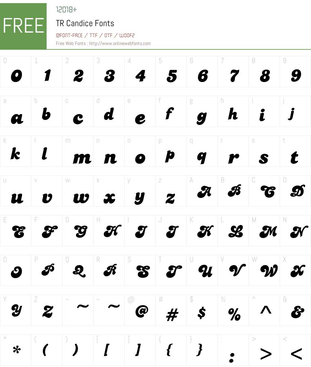 TR Candice Converted from C:TEMPGSTCNDRM.TF1 by ALLTYPE Fonts Free ...