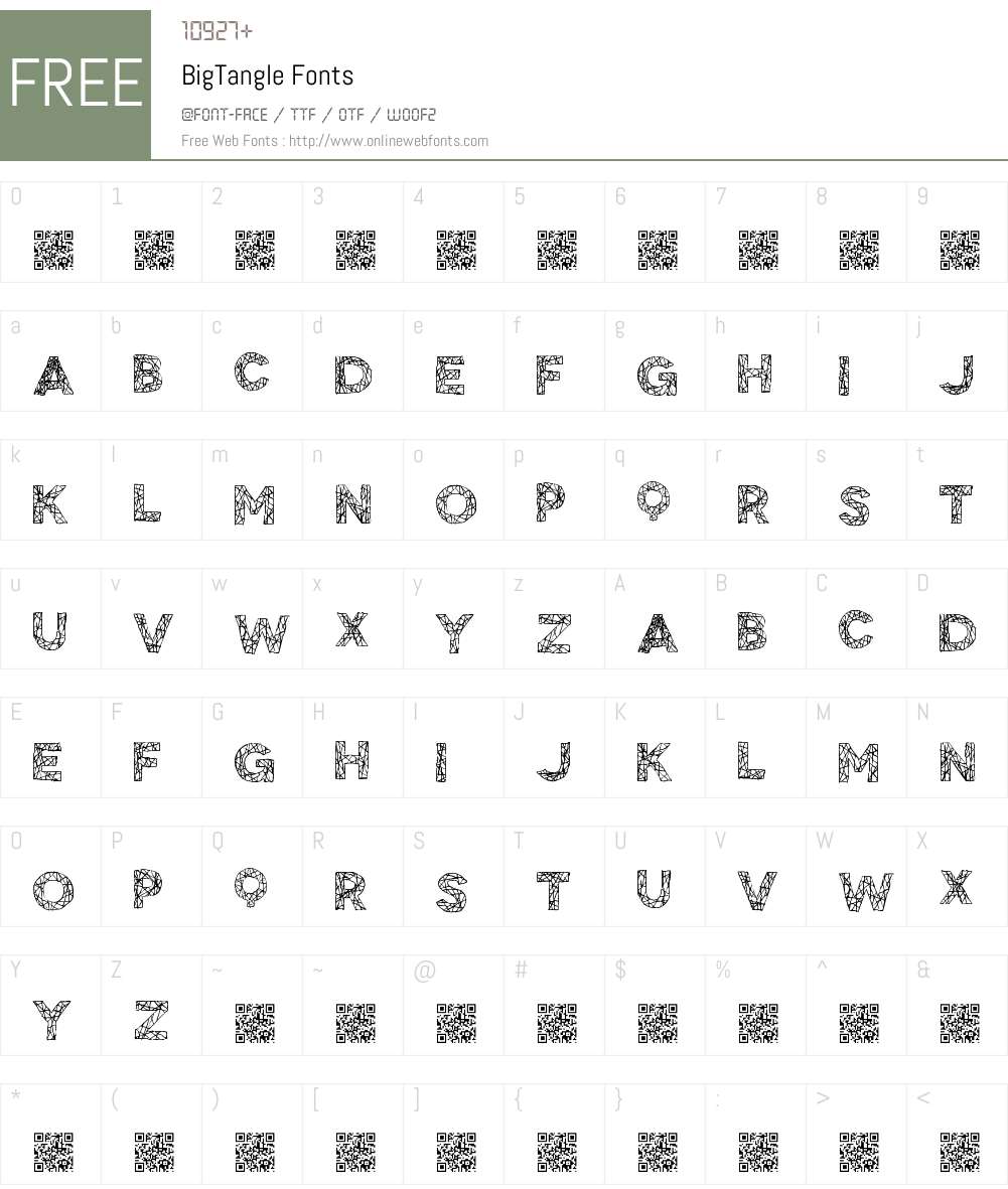 BigTangle 1.00 March 23, 2016, initial release Fonts Free Download - OnlineWebFonts.COM