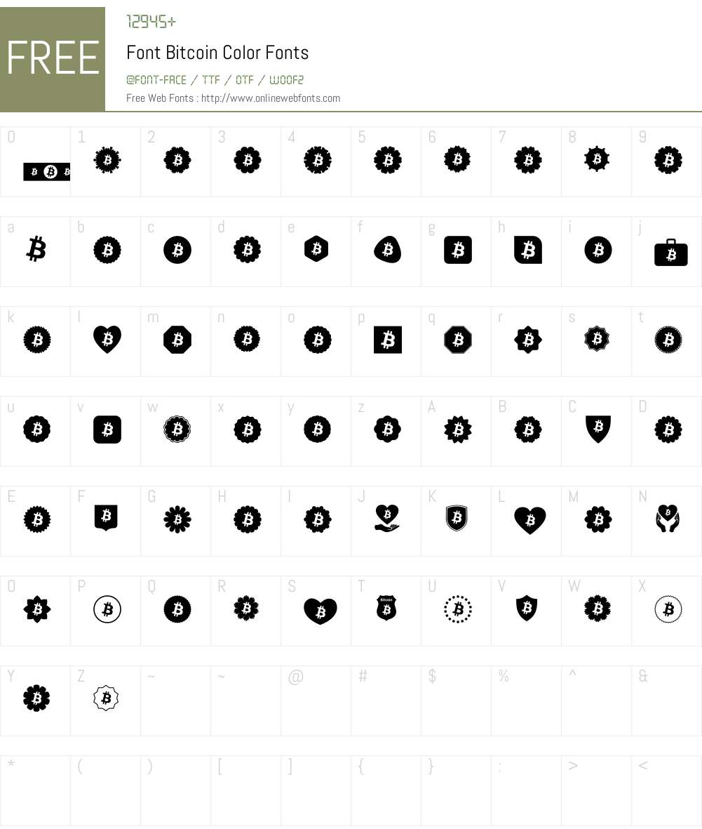 Font Bitcoin Color 1.00; 2019; elharrak fonts : https://www ...