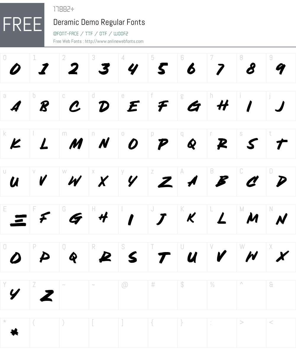 Deramic Demo 1.000 Fonts Free Download - OnlineWebFonts.COM