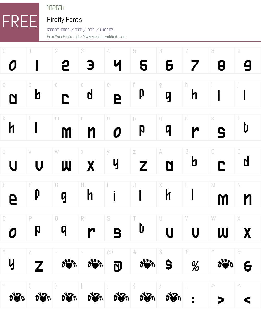 Firefly V1 Macromedia Fontographer 4.1.3 11/1/98 Fonts Free Download ...