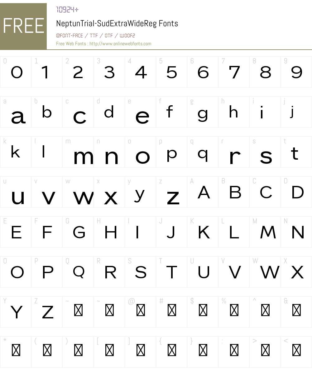 Neptun Sd Trial ExWd 1.000 Fonts Free Download - OnlineWebFonts.COM