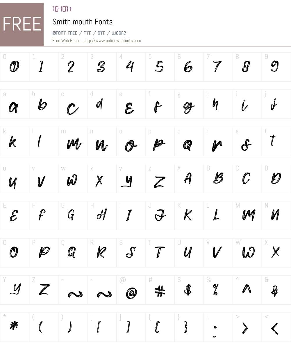 Smith mouth 1.00;August 25, 2020;FontCreator 12.0.0.2563 64-bit Fonts ...