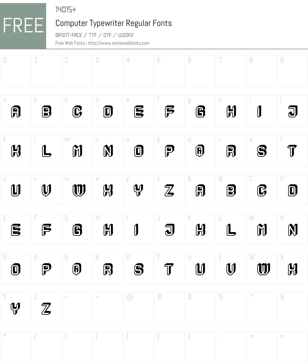 Computer Typewriter 1.000 Fonts Free Download - OnlineWebFonts.COM