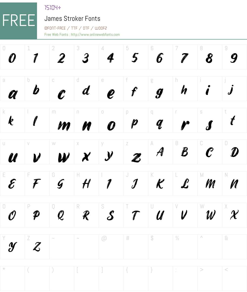 James Stroker 1.000 Fonts Free Download - OnlineWebFonts.COM