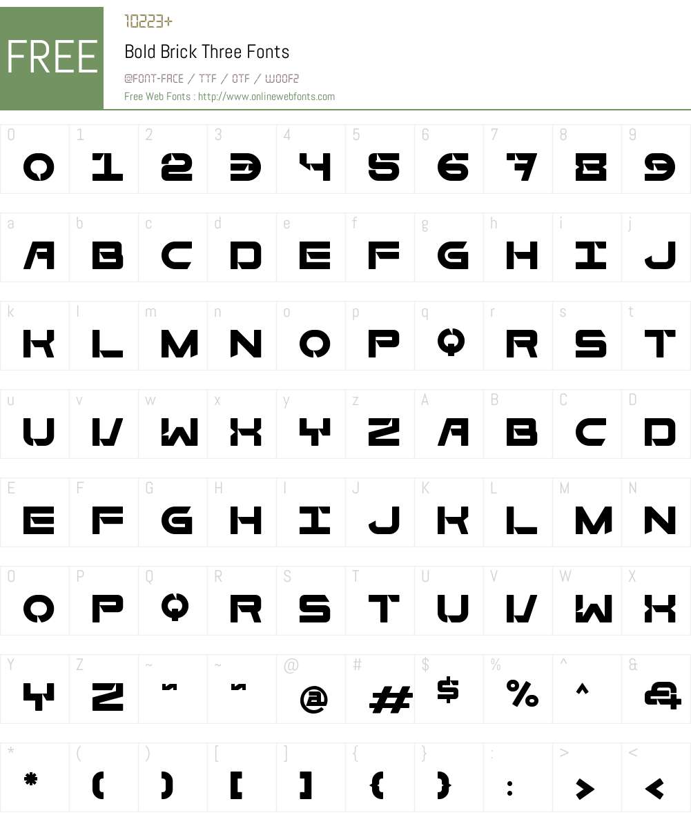 Bold Brick Three 1.002;Fontself Maker 3.5.8 Fonts Free Download ...