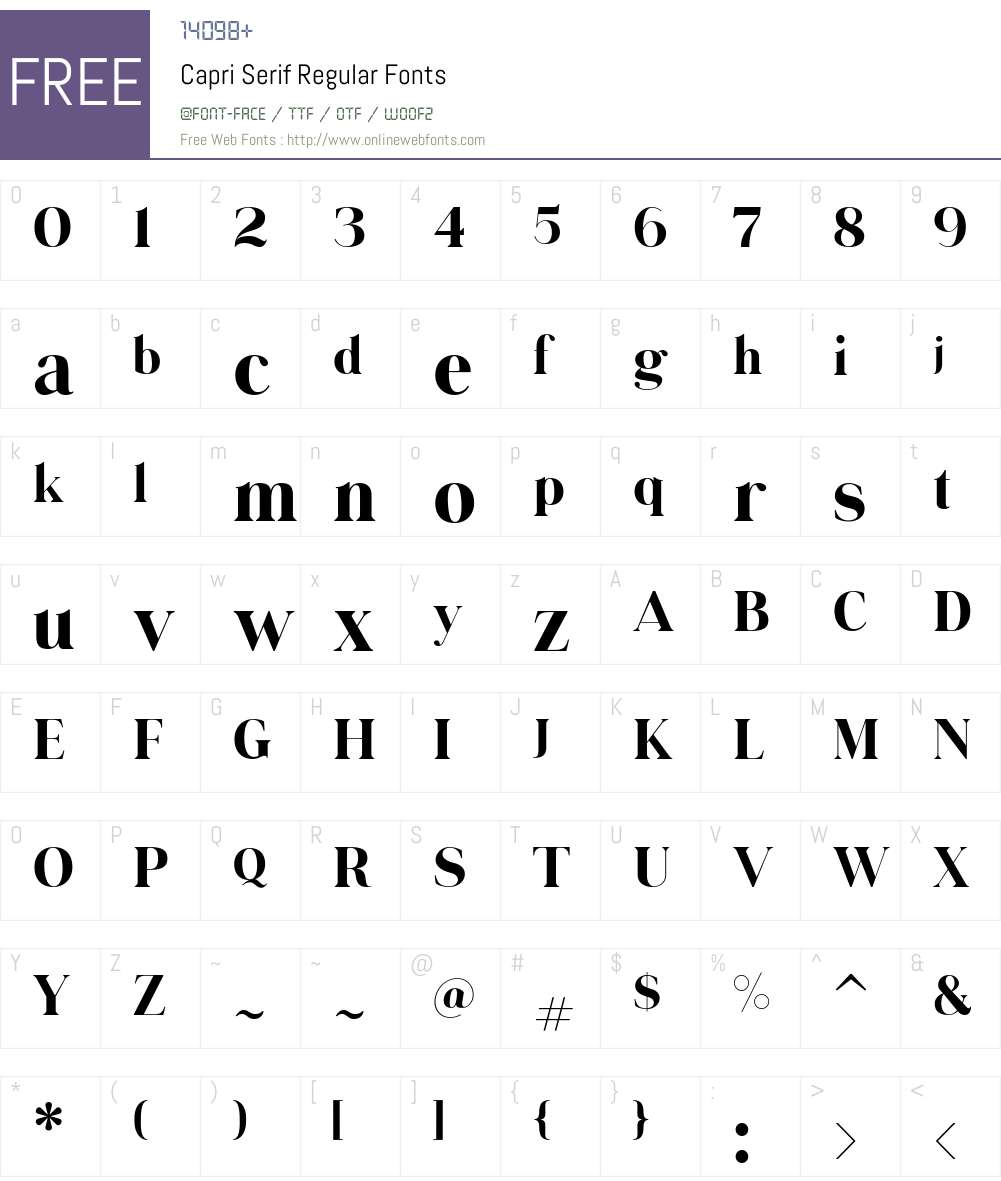 Capri Serif Regular 1.000 Fonts Free Download - OnlineWebFonts.COM
